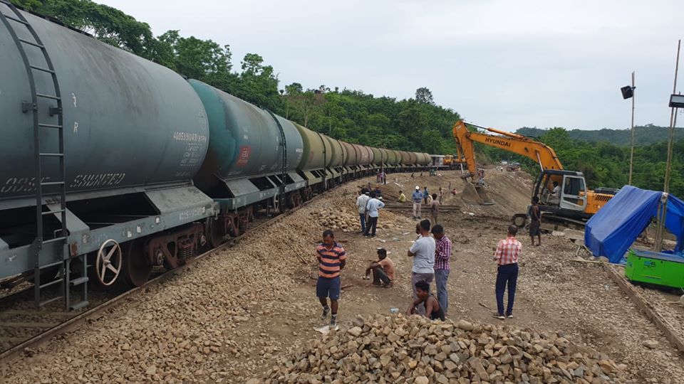 Badarpur-Lumding train track restored; Oil tanker successfully passed ...
