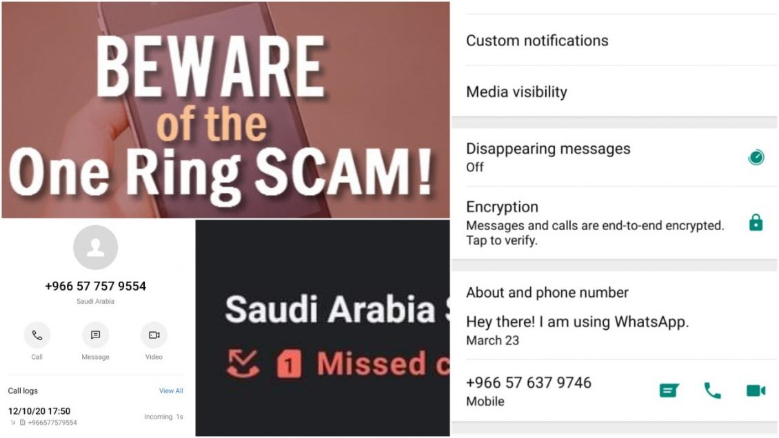 People receiving calls from Saudi Arabia; "One - ring" scam in Barak ...