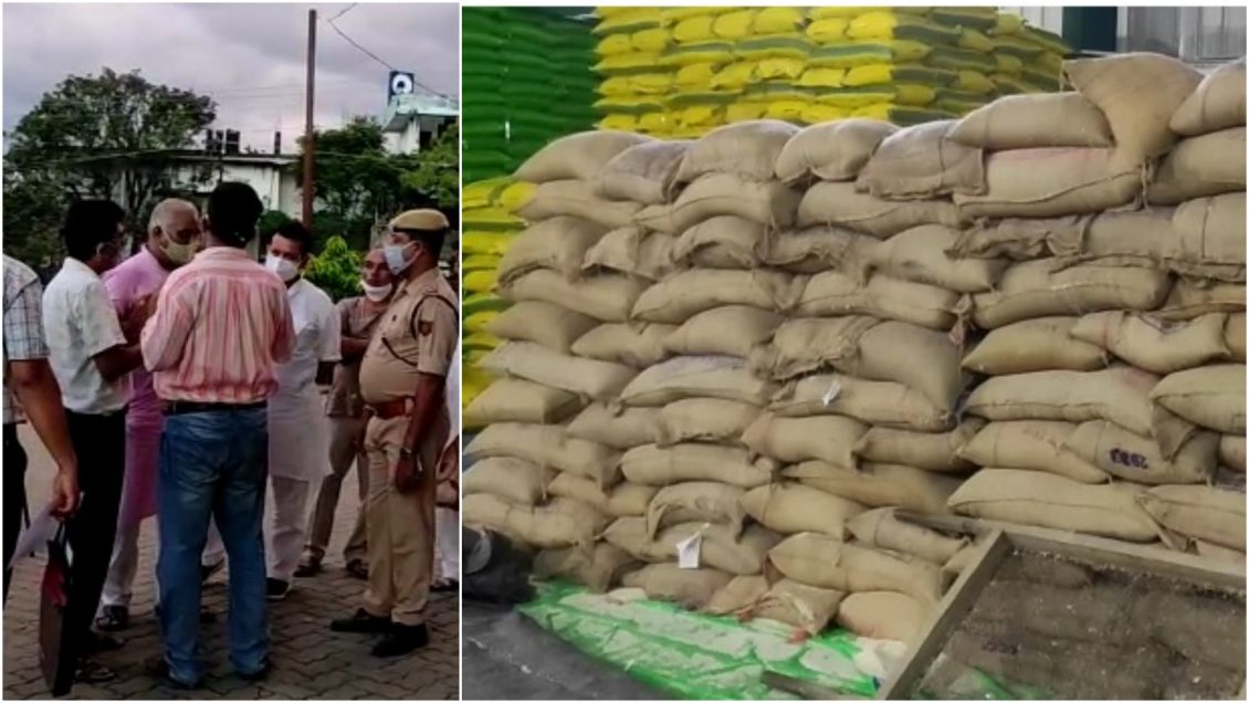 405 sacks of subsidised rice seized from a godown in Cachar; "Stock ...