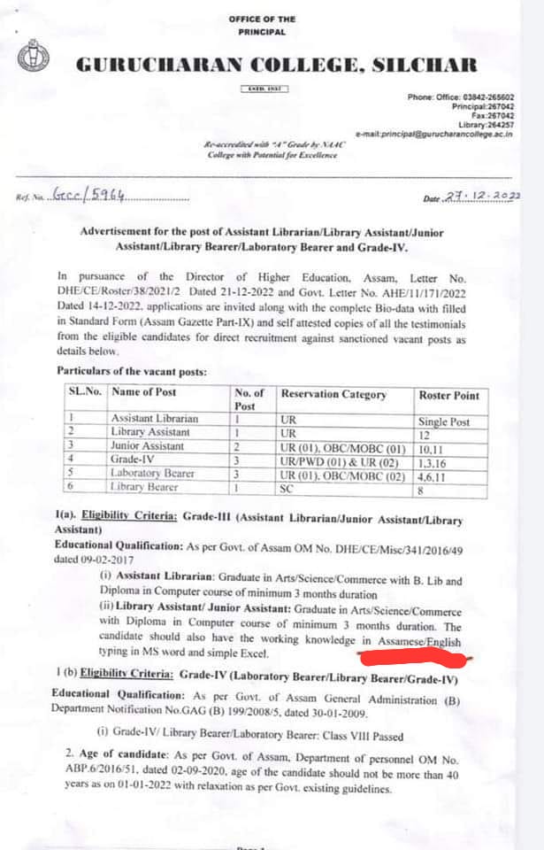 Language controversy : GC College Principal admits technical fault in ... Language controversy : GC College Principal admits technical fault in ...